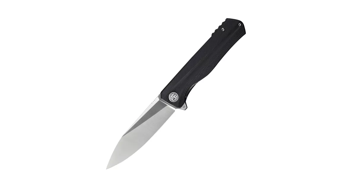 Nóż składany Petrified Fish Forward Satin D2 Black G10 Handle-Petrified ...